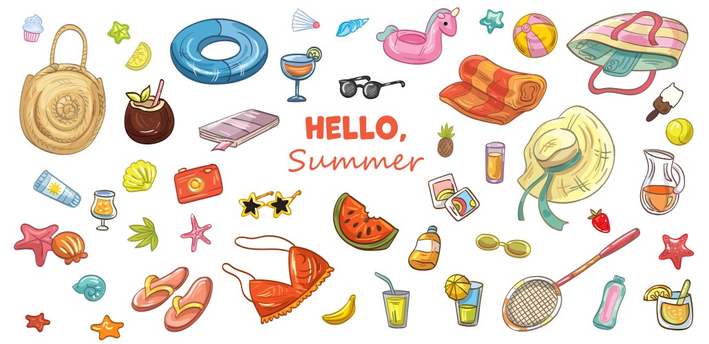 Beach Things Vector Images (over 1,200)