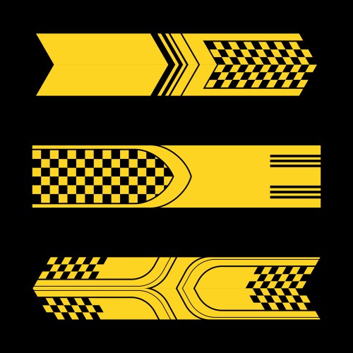 Sport car decal stripes speed lines racing Vector Image