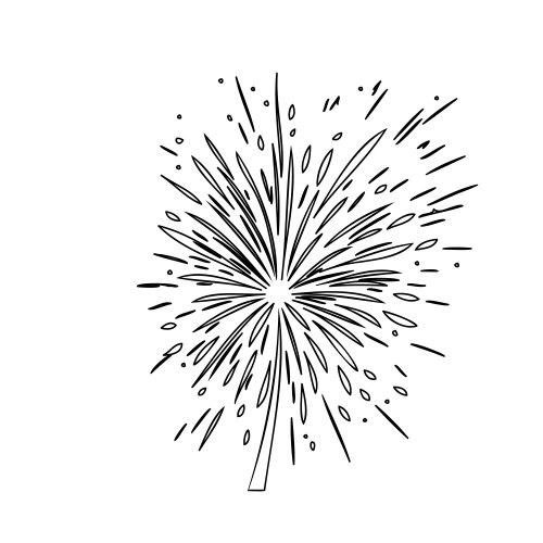 Celebration fireworks splash outline sketch Vector Image
