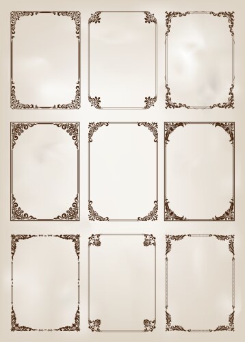 Decorative frames and borders Royalty Free Vector Image