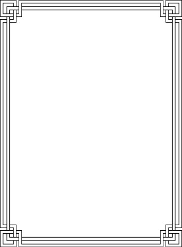 Roman style black ornamental decorative frame Vector Image