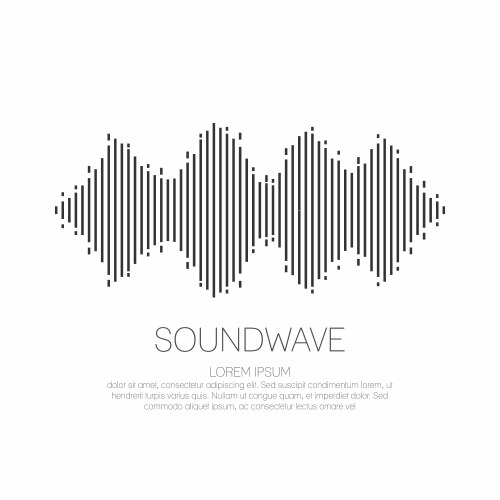 Sound waves lines audio equalizer technology Vector Image
