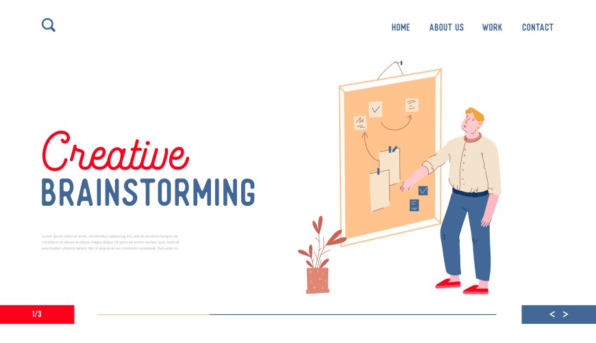 Feedback website landing page design Royalty Free Vector