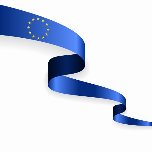 European union pin wavy flag Royalty Free Vector Image