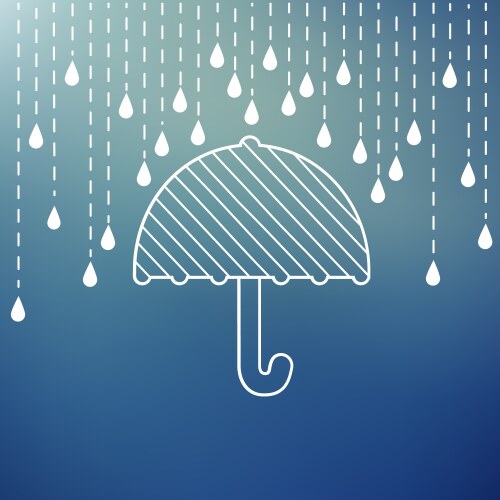 Raining in the rain scene Royalty Free Vector Image