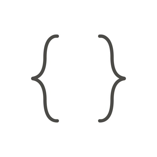 Curly bracket icon Royalty Free Vector Image - VectorStock