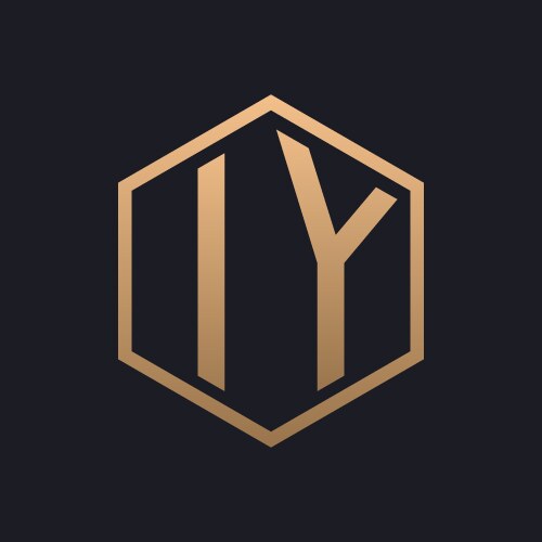 Letter iy logo perfectly blended initials Vector Image