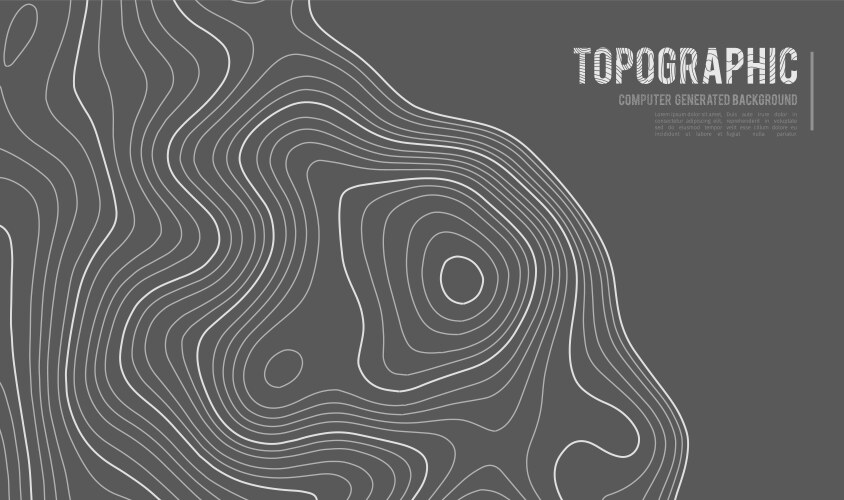 Contour map cartography line relief graphic Vector Image