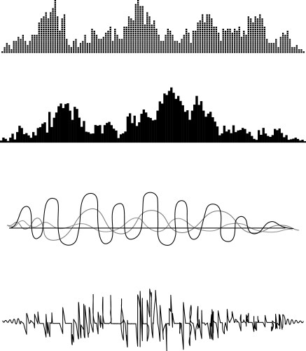 Set of sound wave Royalty Free Vector Image - VectorStock