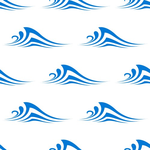 Seamless flowing wave line set Royalty Free Vector Image