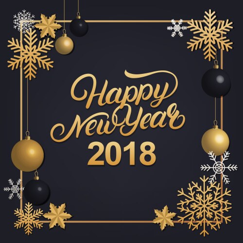 Seasons greetings 2018 hand written lettering Vector Image