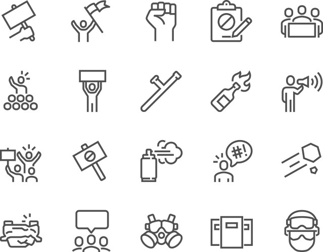 Social issues and critical problems pictograph Vector Image