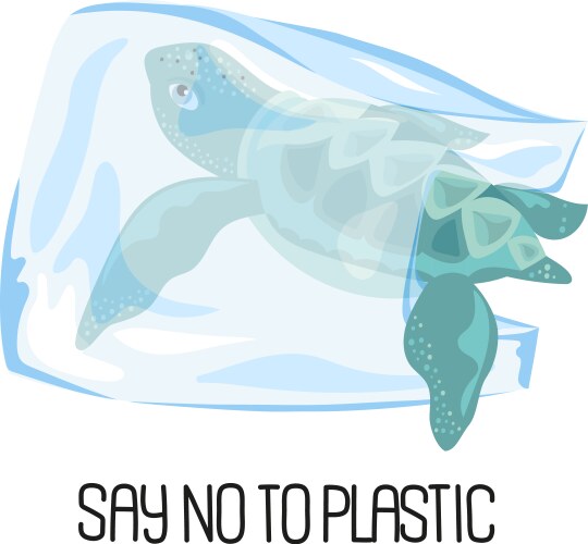 Marine pollution in paper art Royalty Free Vector Image