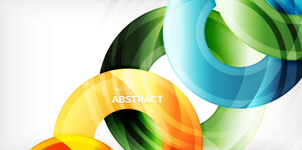 Bright colorful circles with light effects Vector Image