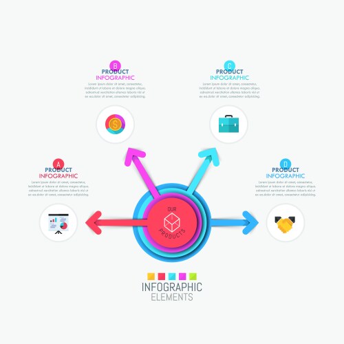 Company infographic profile design template Vector Image