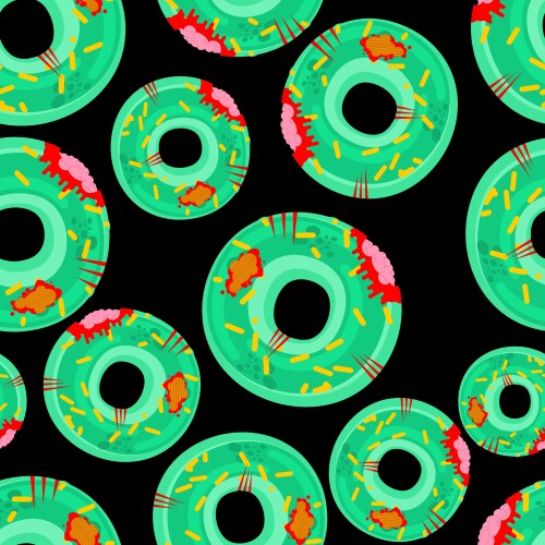 Zombie donut isolated the sweetness of dead Vector Image