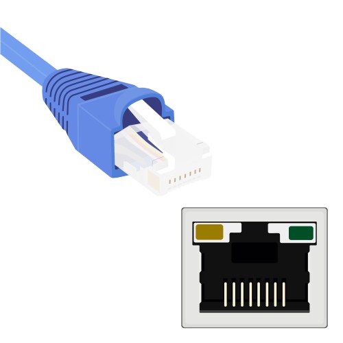 Ethernet cable port Royalty Free Vector Image - VectorStock