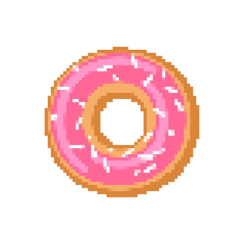 Pixel Art Donut Vector Images (81)