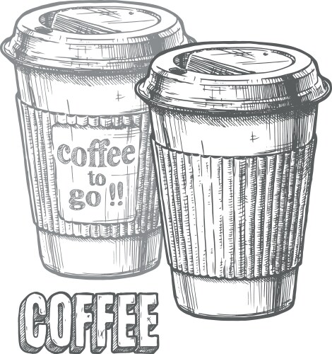 Coffee to go Royalty Free Vector Image - VectorStock