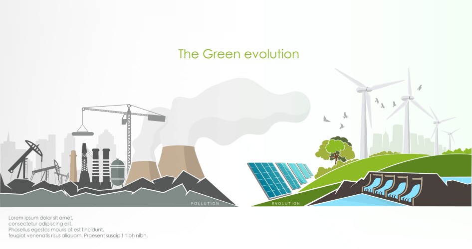 Renewable energy concept Royalty Free Vector Image