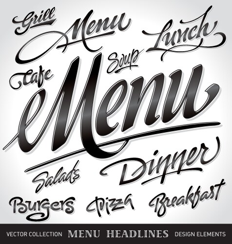 Menu Calligraphy Vector Images (over 19,000)