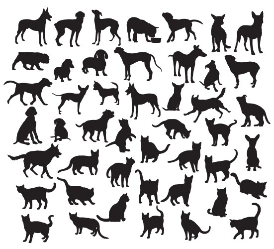 Dog and Cat Silhouette Vector Images (over 33,000)