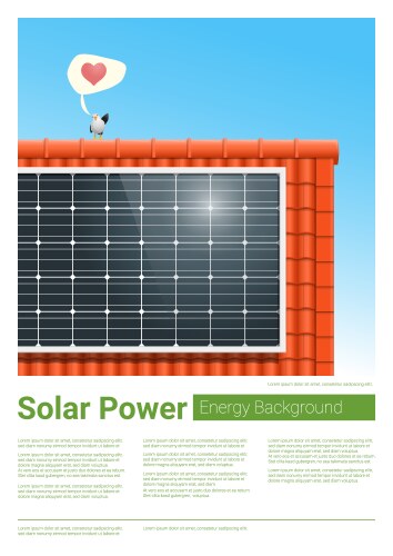 Energy concept background with solar panel Vector Image