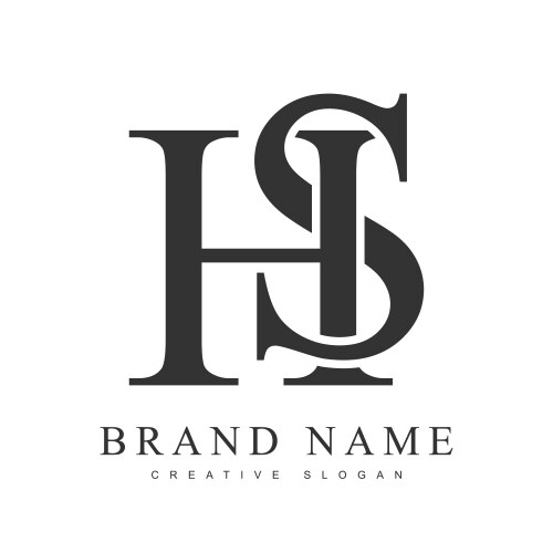 Letter hs logo Vector Images & Graphics for Commercial Use | VectorStock