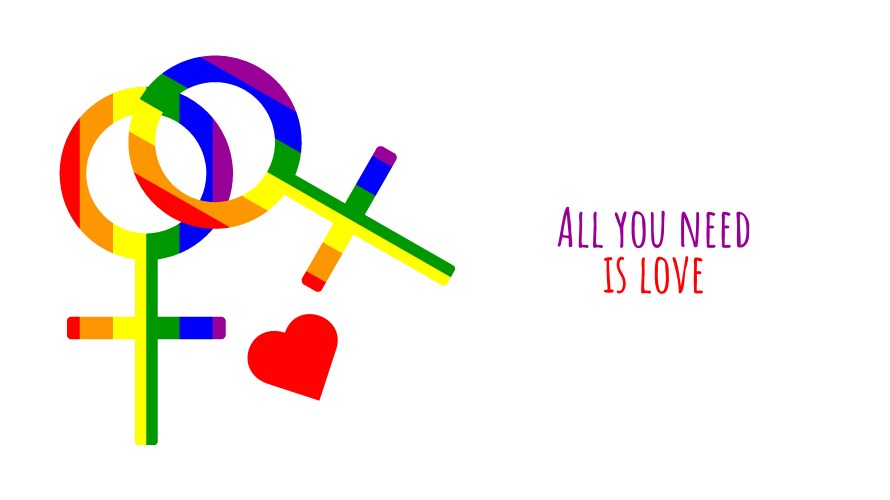 Lgbtq banner with symbols celebrating pride month Vector Image