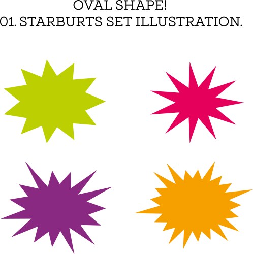 Starburst bubbles set Royalty Free Vector Image