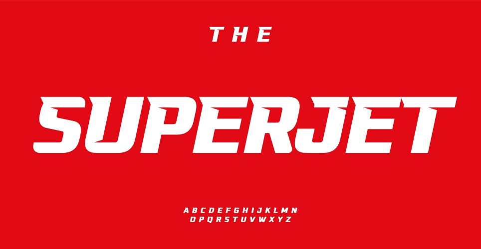 Top speed style font alphabet and numbers Vector Image