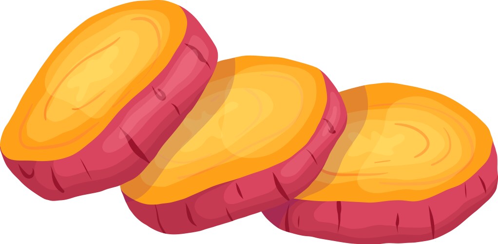 Potato cut cartoon Royalty Free Vector Image - VectorStock