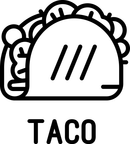 Soft Taco Clipart Black And White