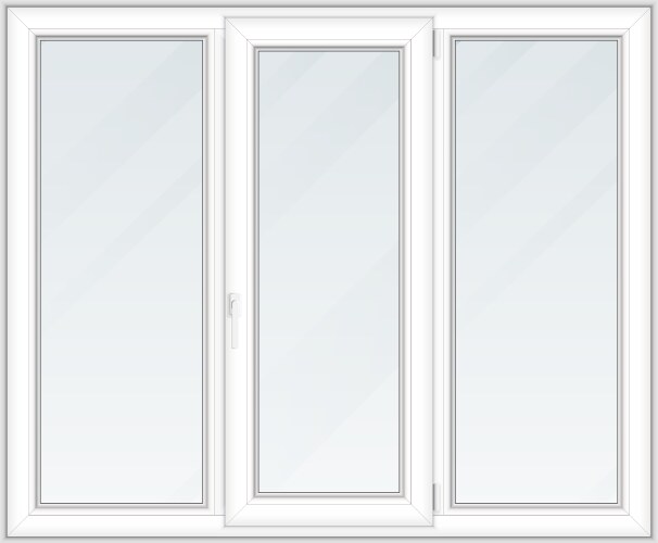 Plastic window frame in house glass Royalty Free Vector