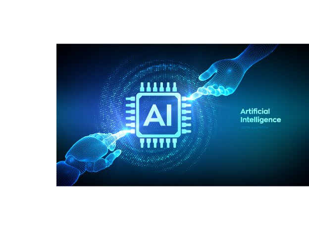 Machine learning ai artificial intelligence data Vector Image