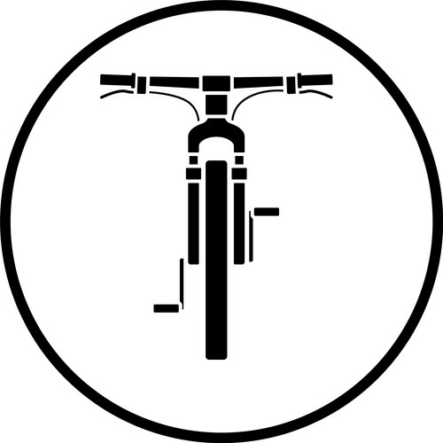 Bike icon front view Royalty Free Vector Image