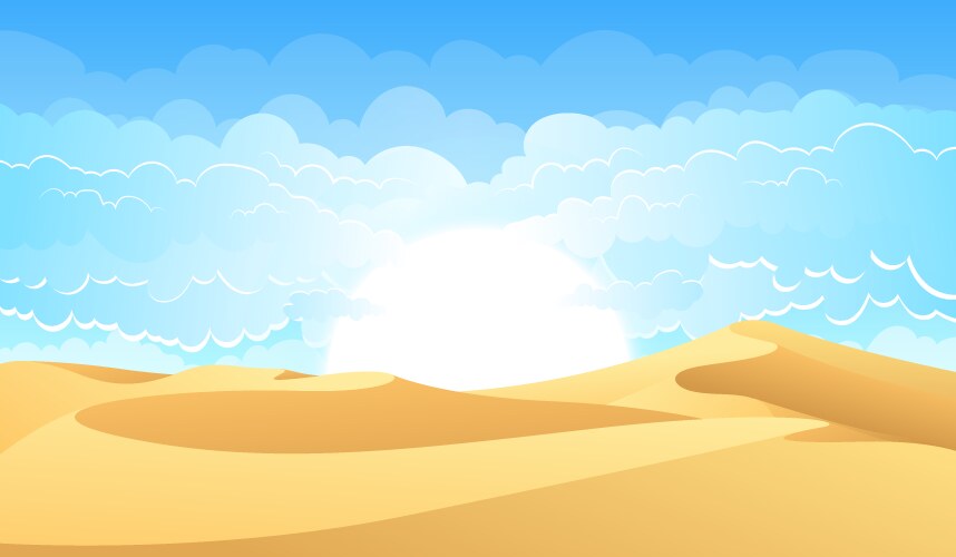 Desert landscape background design Royalty Free Vector Image