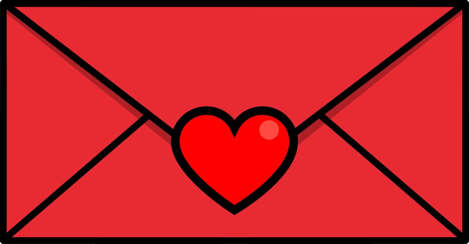 Love envelope icon romantic decoration post Vector Image