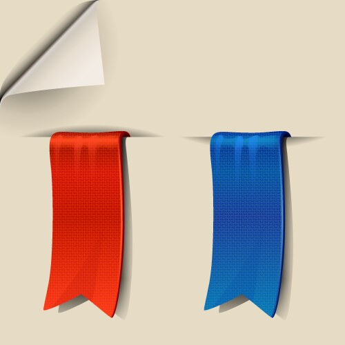 Vertical flag shape bookmark Royalty Free Vector Image