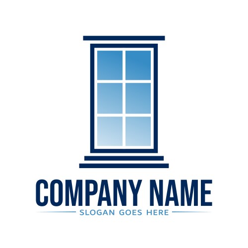 Window logo design Royalty Free Vector Image - VectorStock