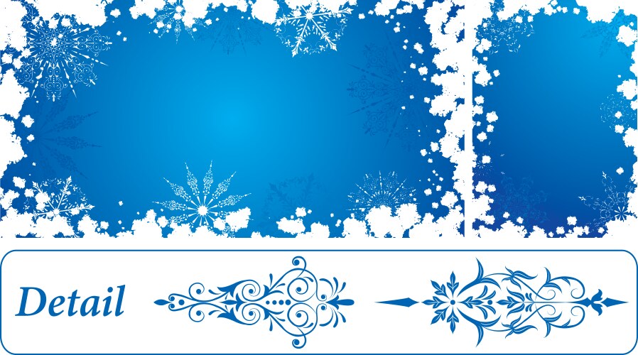 Winter snow border background Royalty Free Vector Image