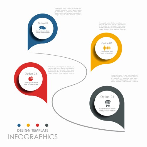 Infographic Circular Template With 5 Options Vector Image