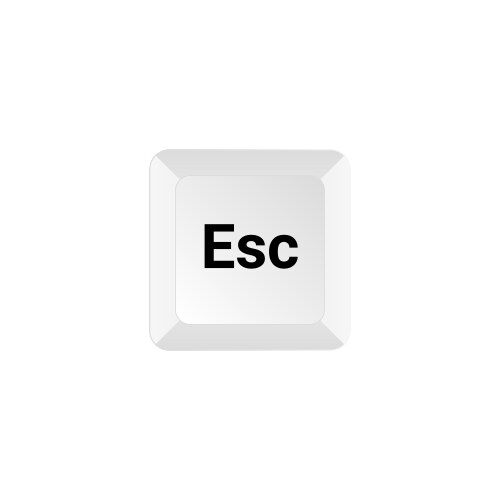 Esc button key icon escape keyboard logo Vector Image