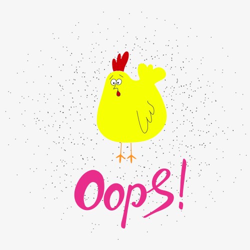 Stop funny cartoon comic chicken showing hand Vector Image