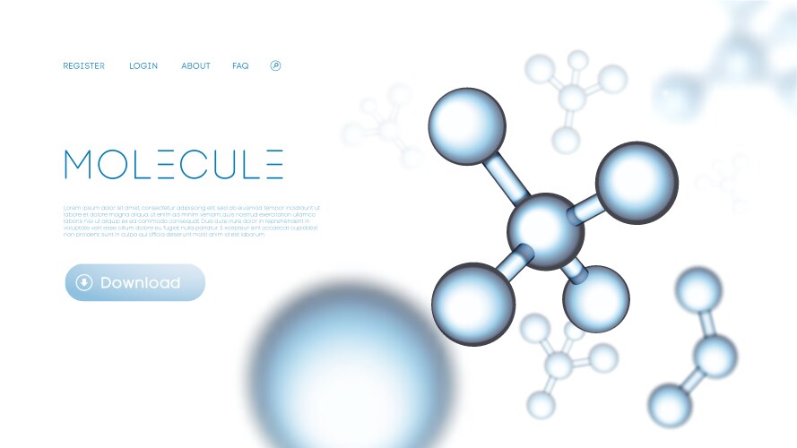 Molecular particles background compounding Vector Image