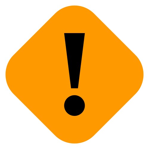 Red rhomb exclamation mark icon warning sign Vector Image