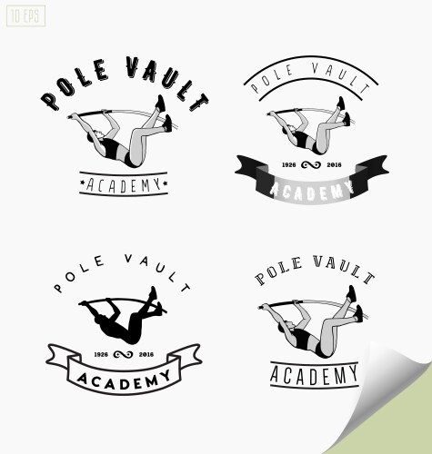 Track and field athlete pole vaulting coloring Vector Image