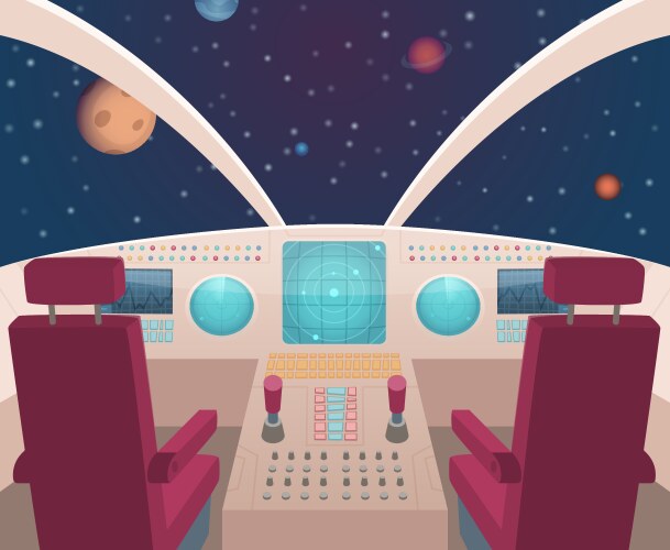Spaceship interior Royalty Free Vector Image - VectorStock