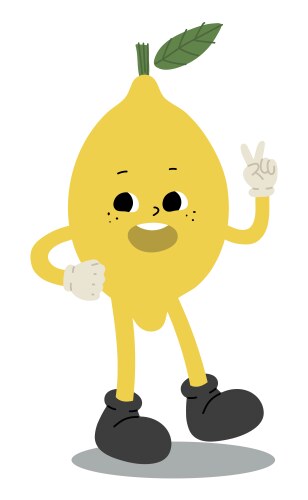 Lemon character single 5 Royalty Free Vector Image