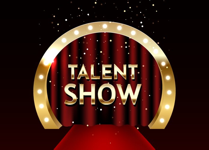 Kids talent show poster banner template Royalty Free Vector
